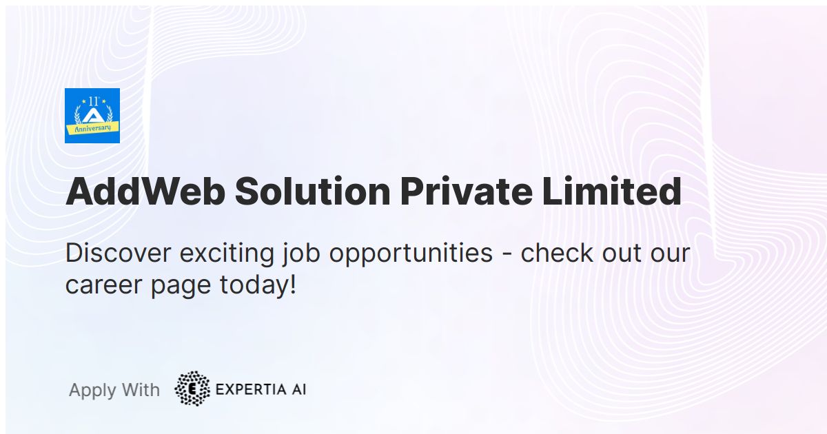 AddWeb Solution Private Limited Career Page | Jobs