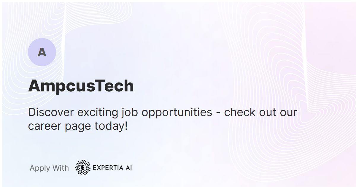 Ampcus Tech Pvt. Ltd Career Page | Jobs