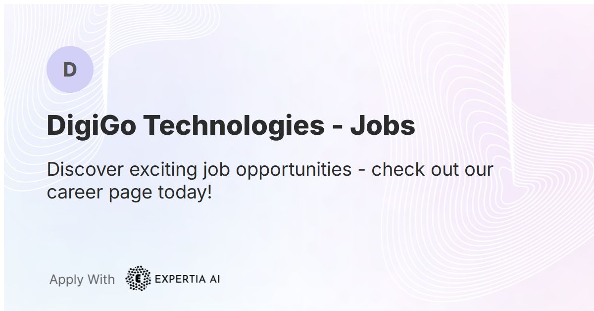DigiGo Technologies Career Page | Jobs