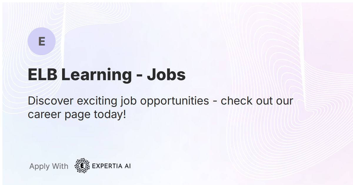 ELB Learning Career Page | Jobs