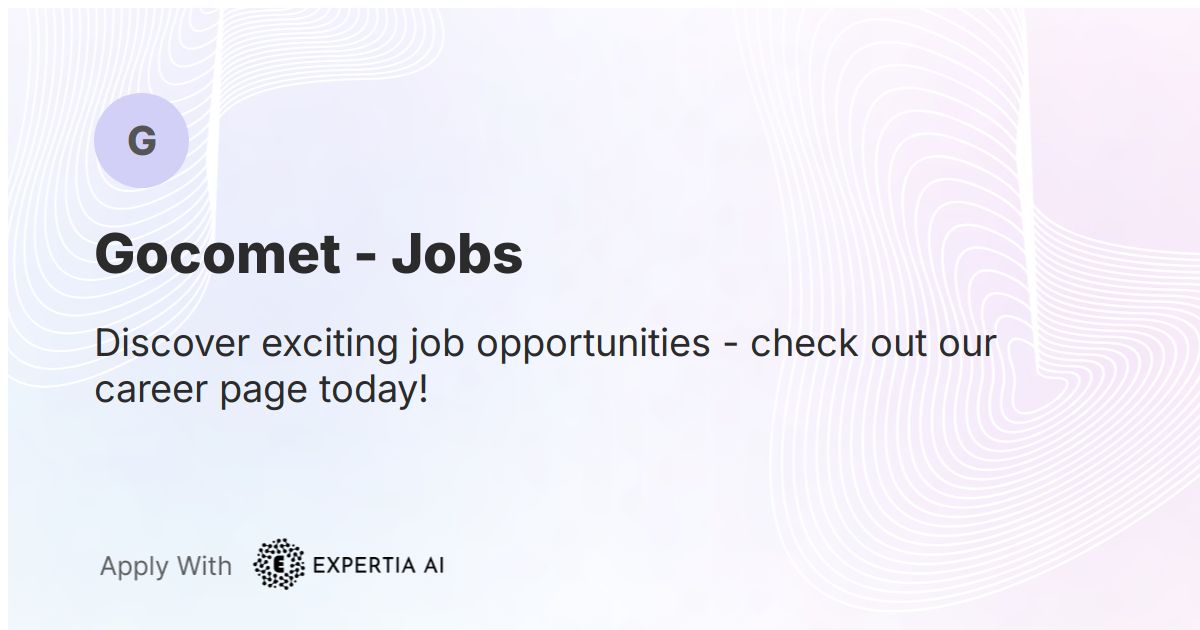 Gocomet Career Page | Jobs