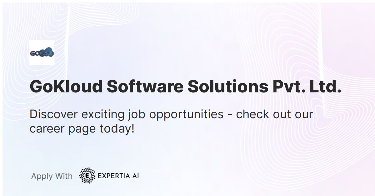 GoKloud Software Solutions Pvt. Ltd. Career Page | Jobs