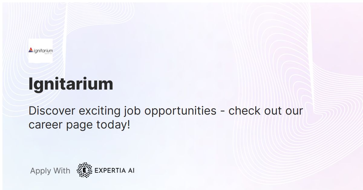 Ignitarium Career Page | Jobs