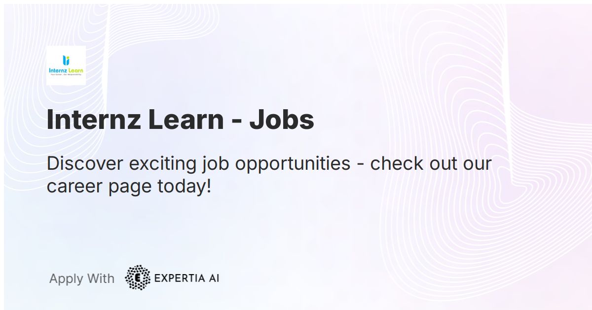Internz Learn Career Page | Jobs