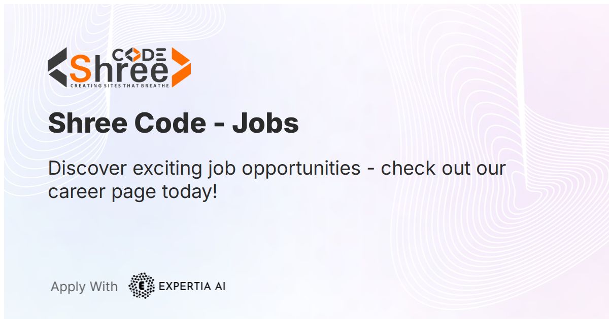 Shree Code Career Page | Jobs