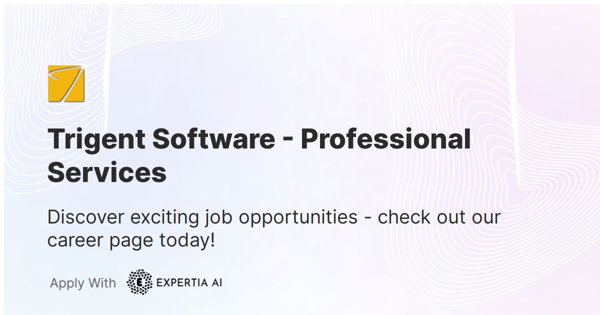 Trigent Software Pvt Ltd Professional Services Career Page Jobs