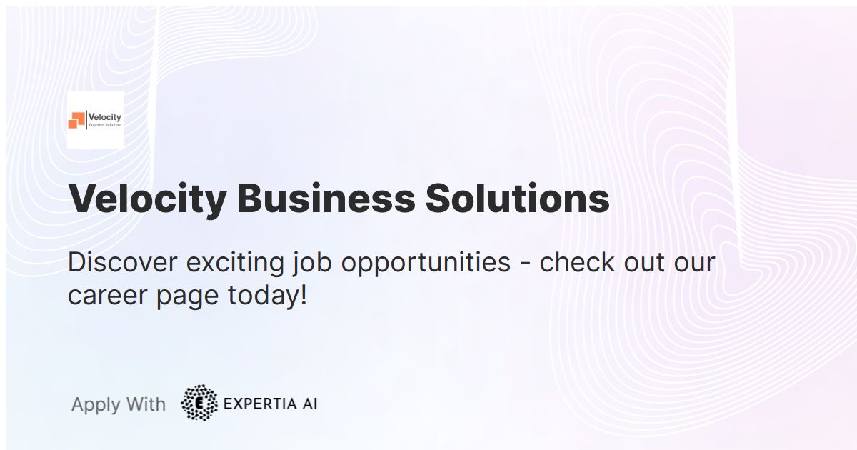 Velocity Business Solutions Career Page | Jobs