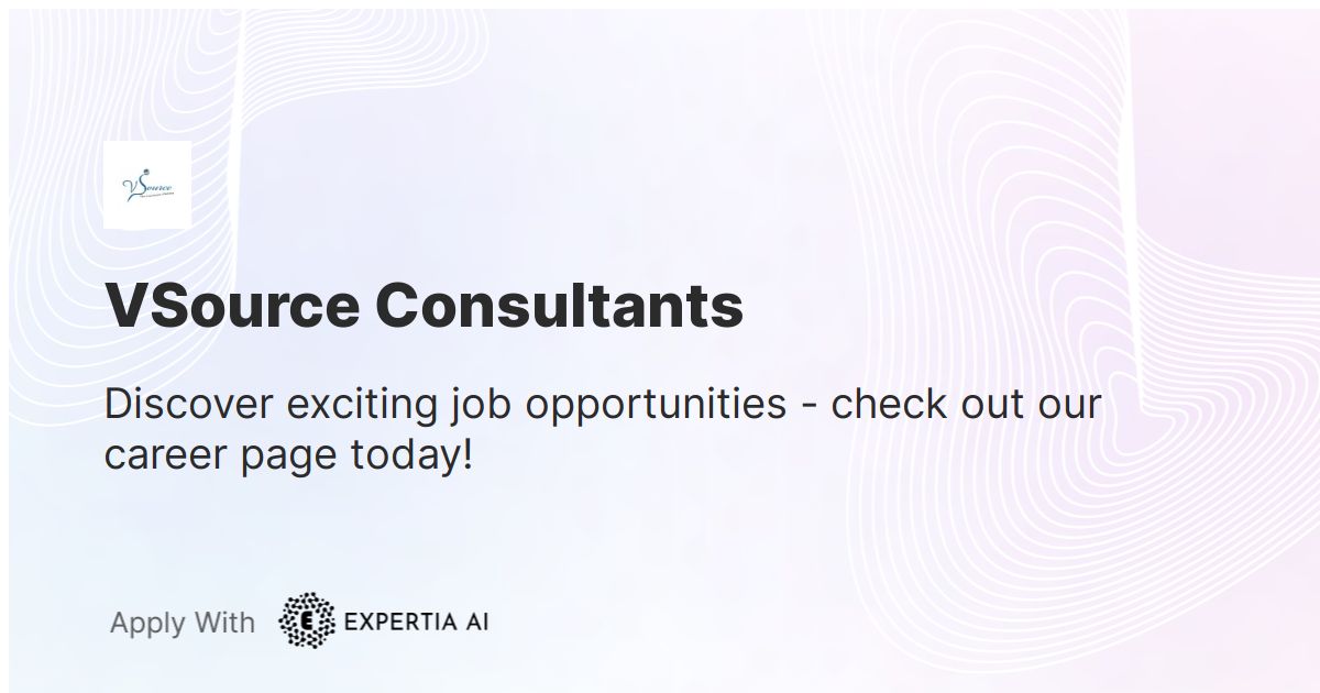 VSource Consultants Career Page | Jobs