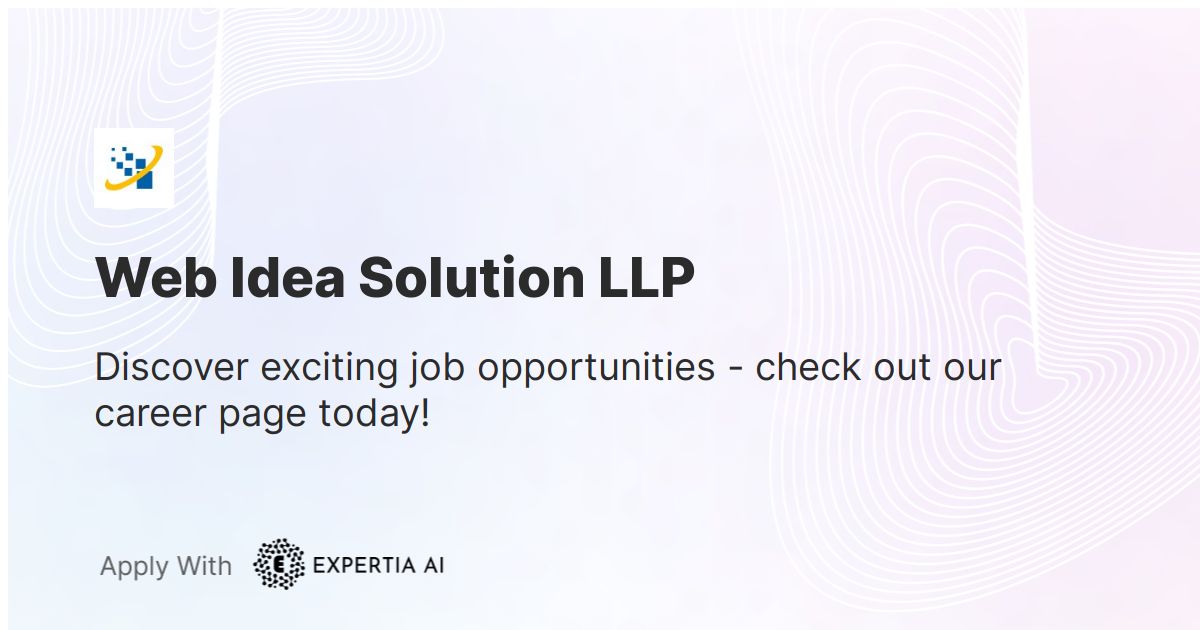 Web Idea Solution LLP Career Page | Jobs