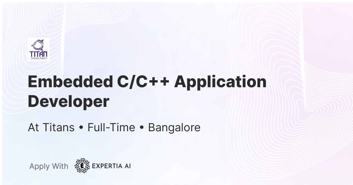 Embedded C/C++ Application Developer Job | Bangalore | Mid-Level