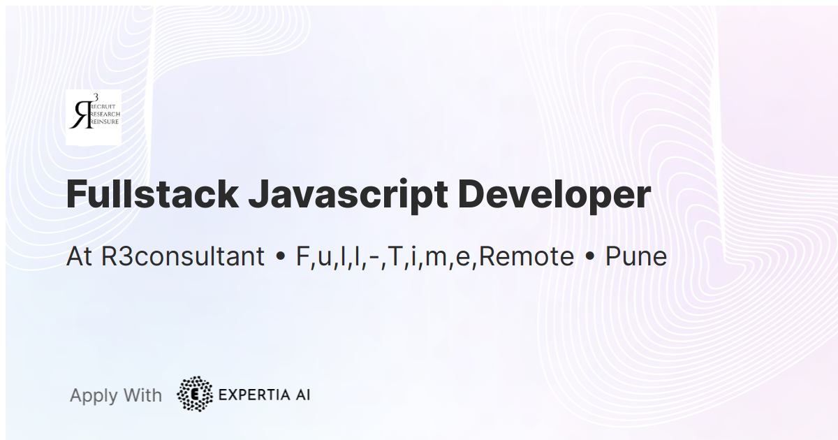 Fullstack Javascript Developer Job | Pune | Mid-Level