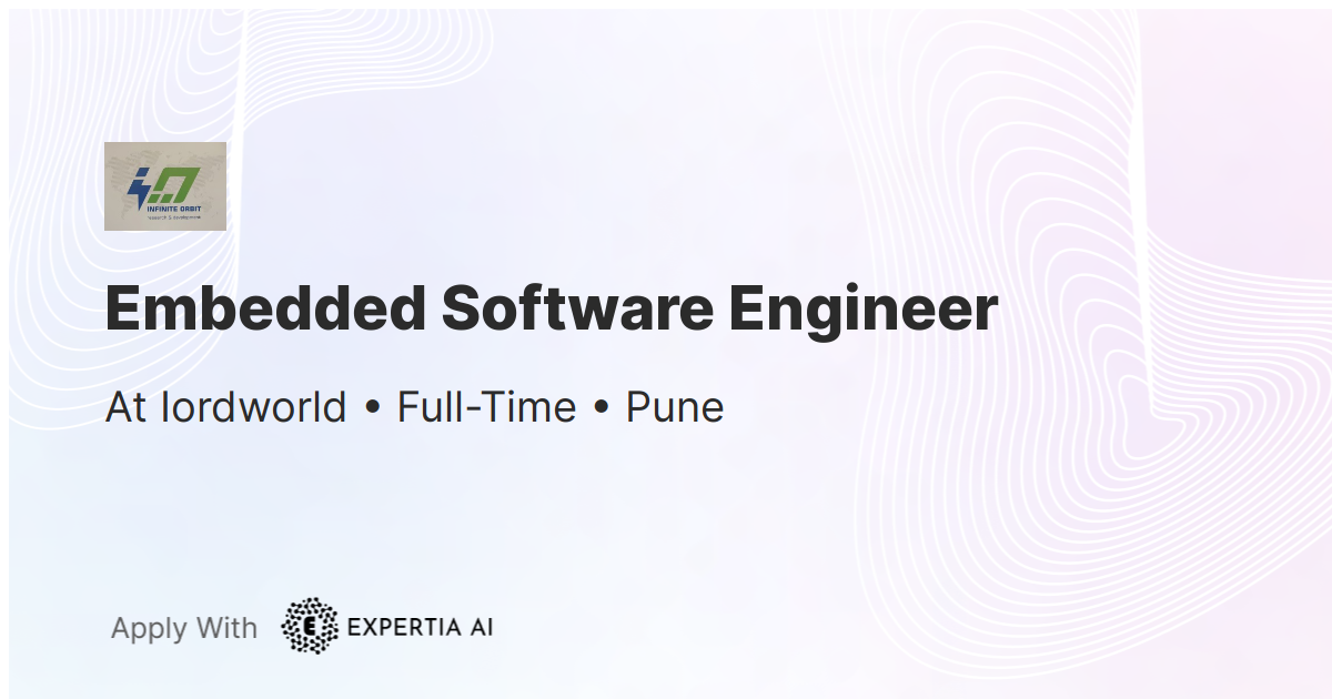 Embedded Software Engineer Job | Pune | Fresher