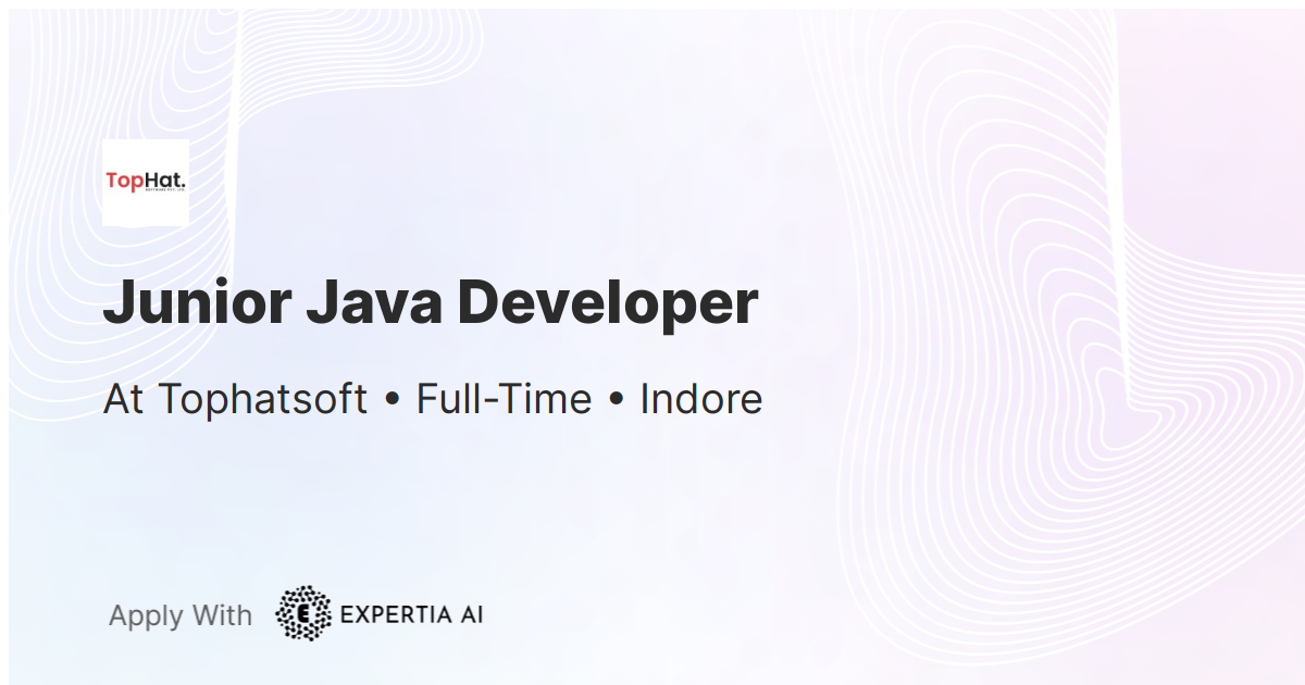 Junior Java Developer Job | Indore | Junior