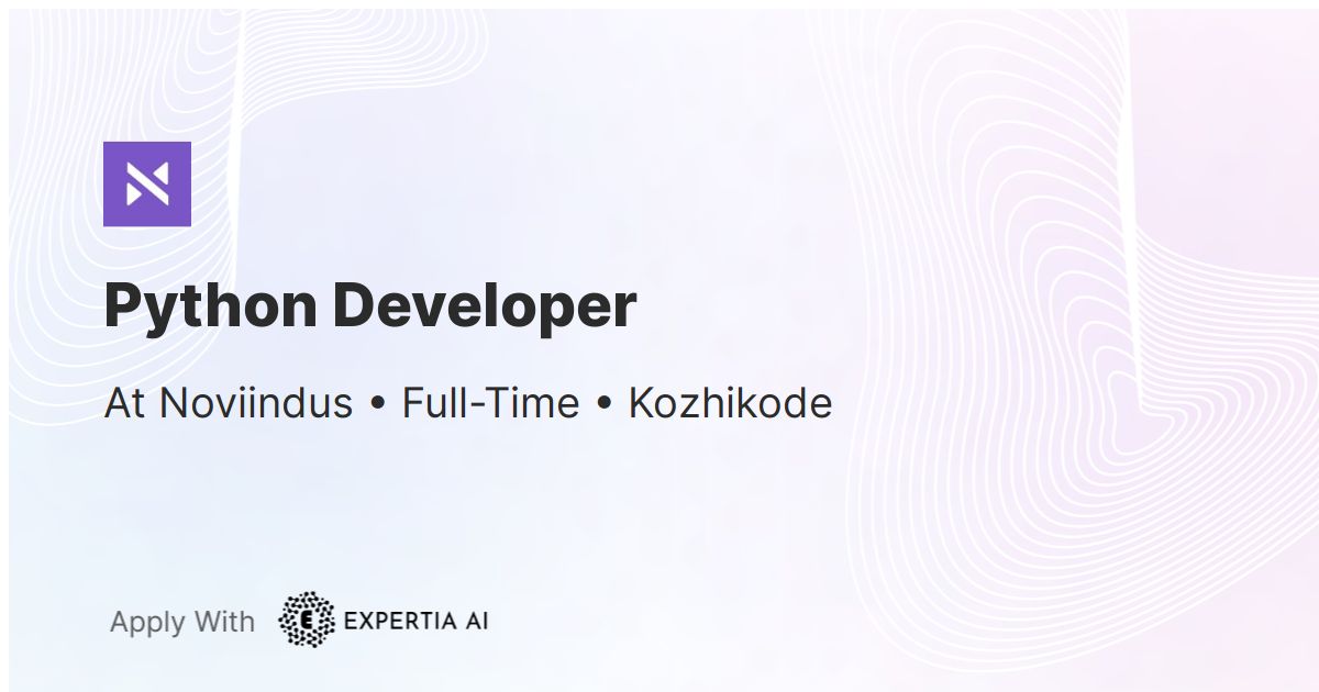 Python Developer Job | Kozhikode | Junior Python Developer Job | Kozhikode | Junior