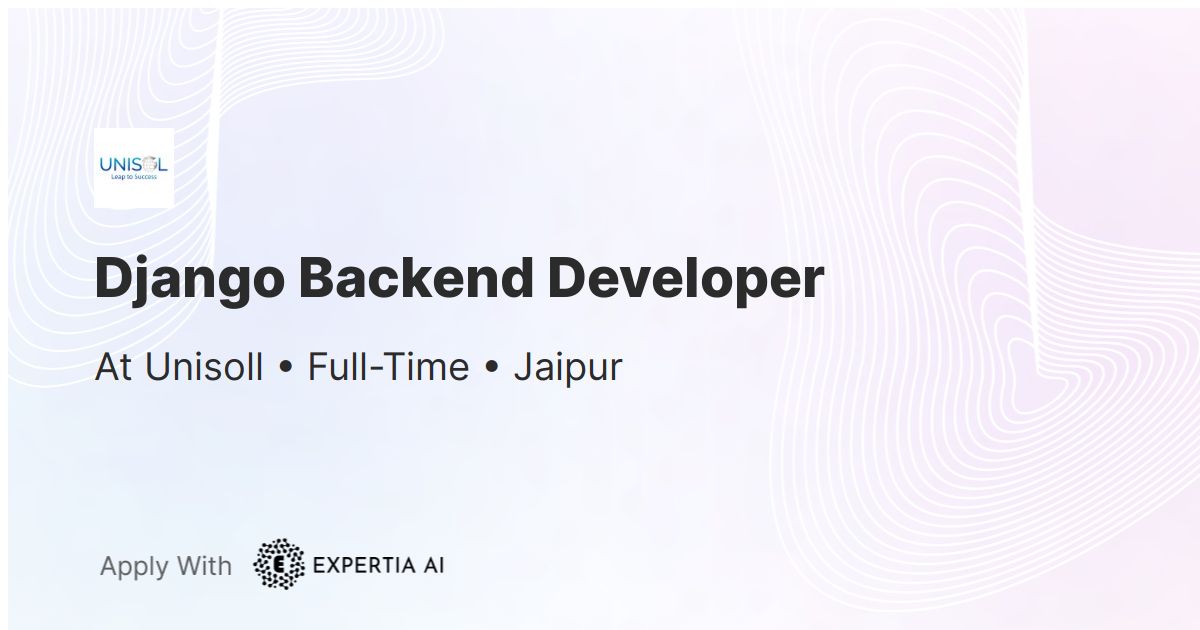 Django Backend Developer Job | Jaipur | Mid-Level