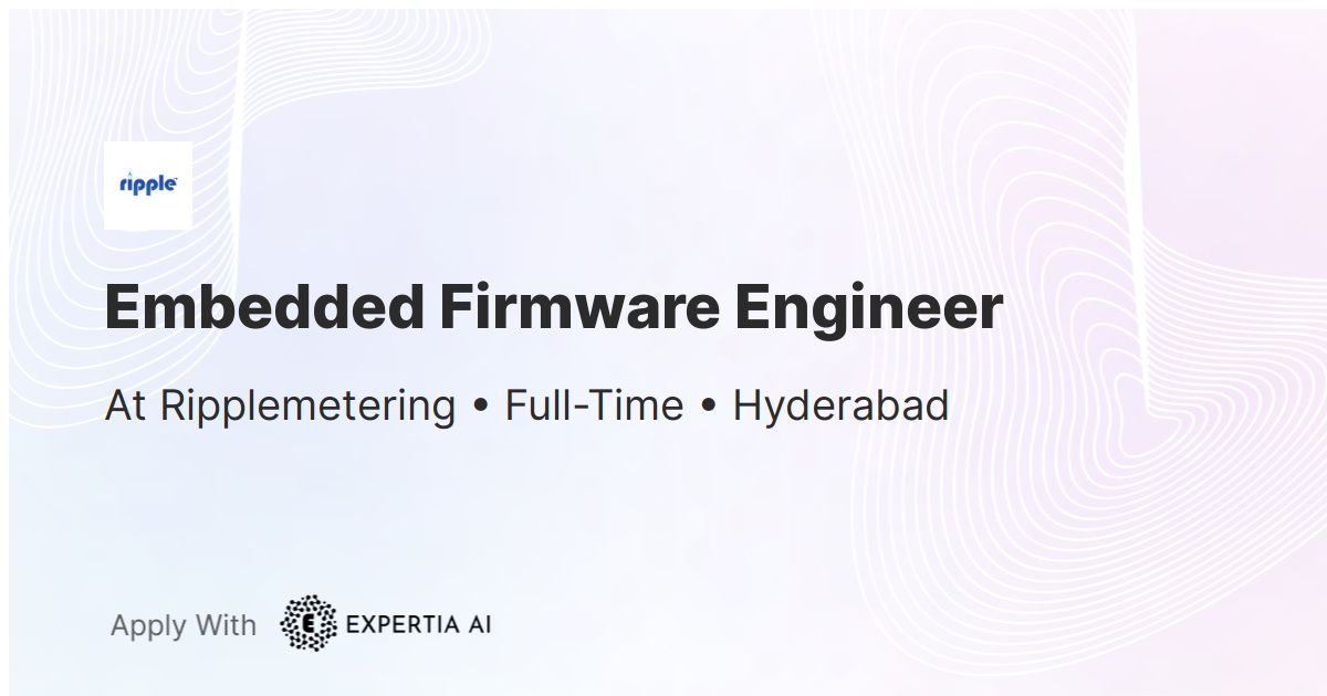 Embedded Firmware Engineer Job | Hyderabad | Junior