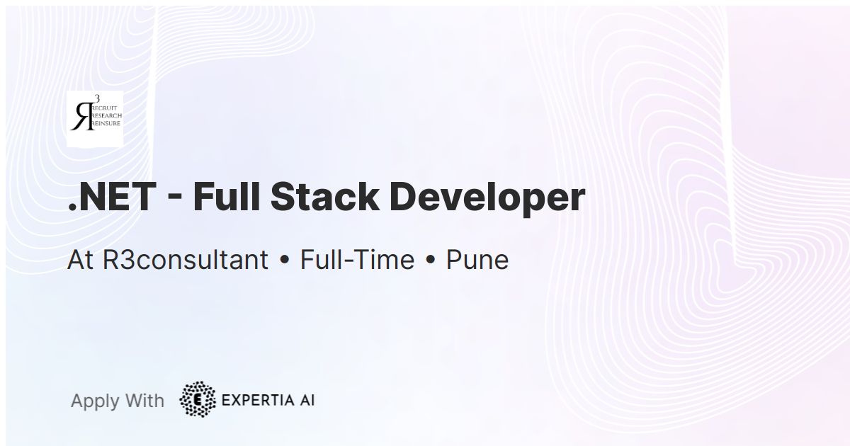 .NET - Full Stack Developer Job | Pune | Mid-Level