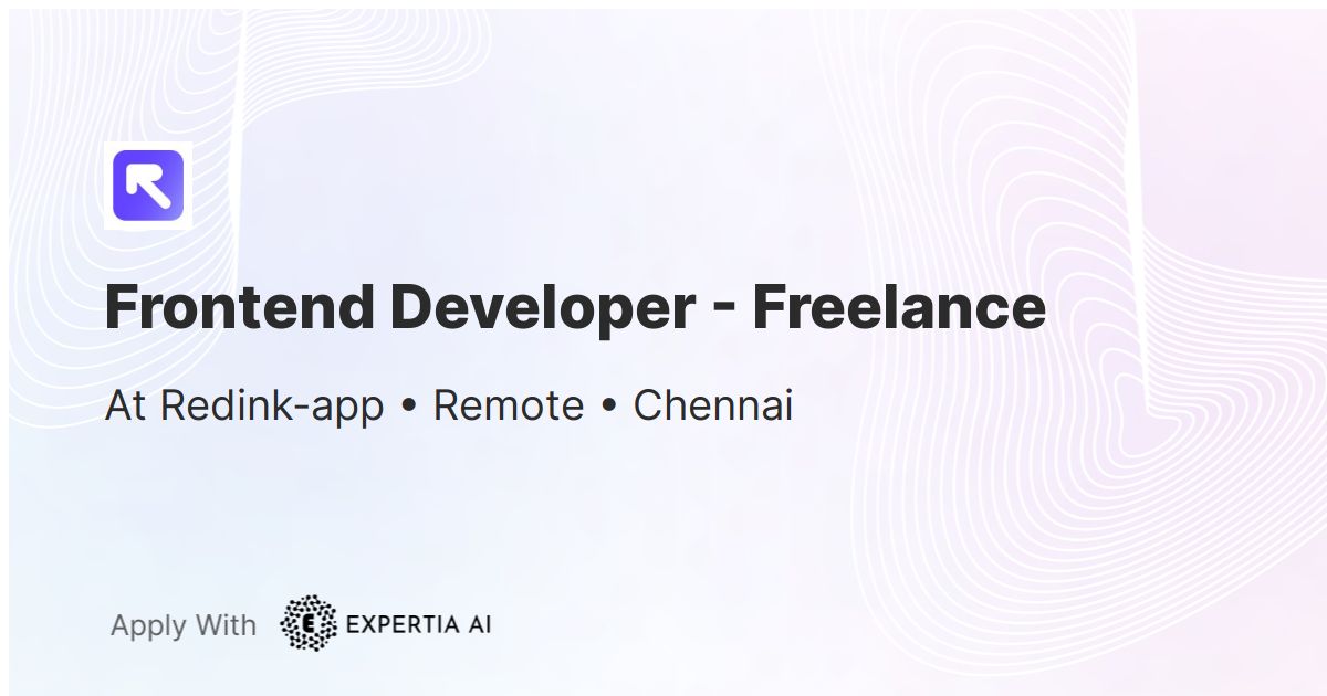 Frontend Developer - Freelance Job | Chennai | Mid-Level