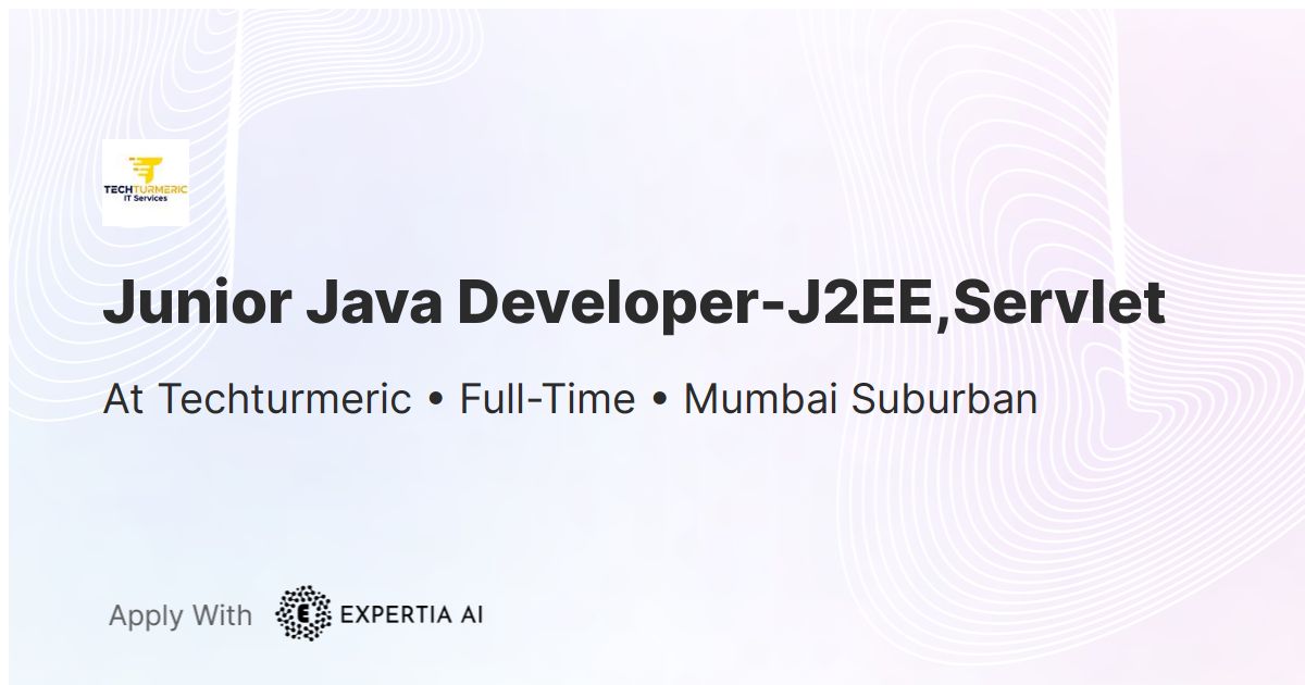 Junior Java Developer-J2EE,Servlet Job | Mumbai Suburban | Junior
