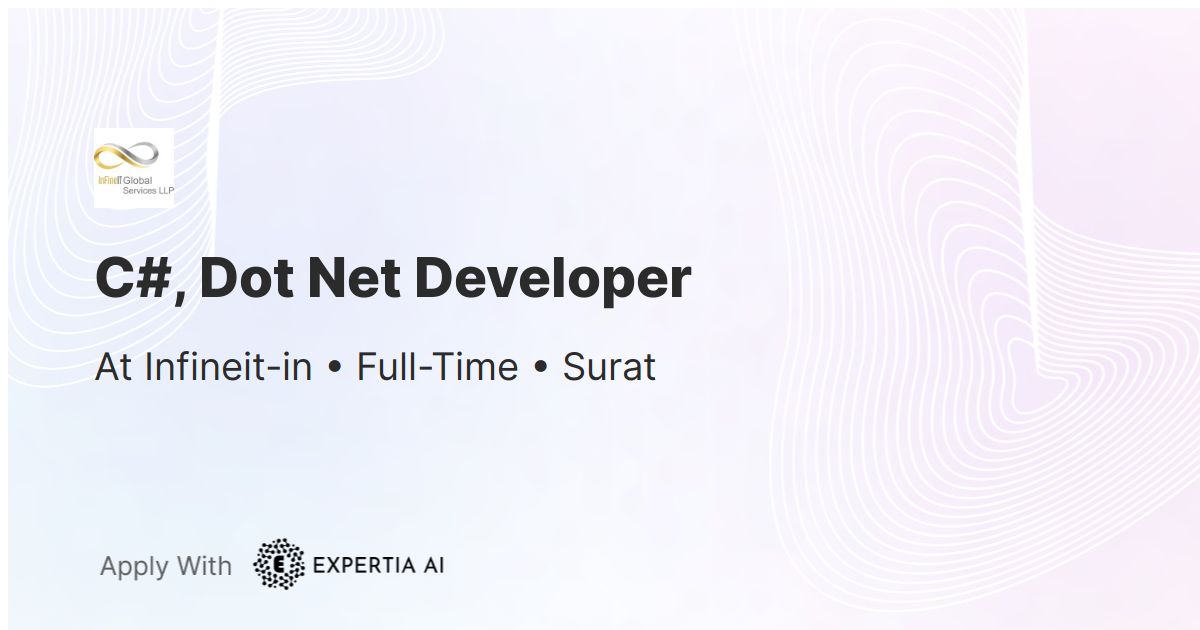 C#, Dot Net Developer Job | Surat | Junior