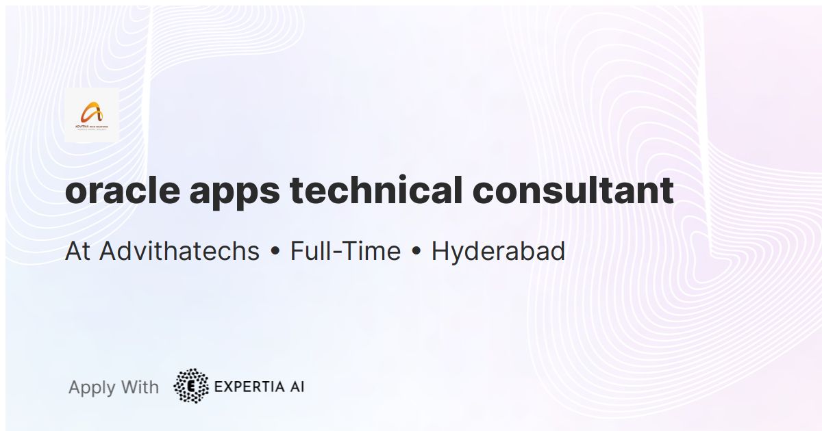 oracle apps technical consultant Job | Hyderabad | Senior