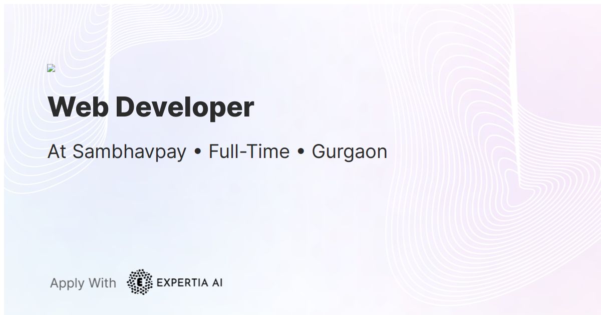 Web Developer Job | Gurgaon | Mid-Level