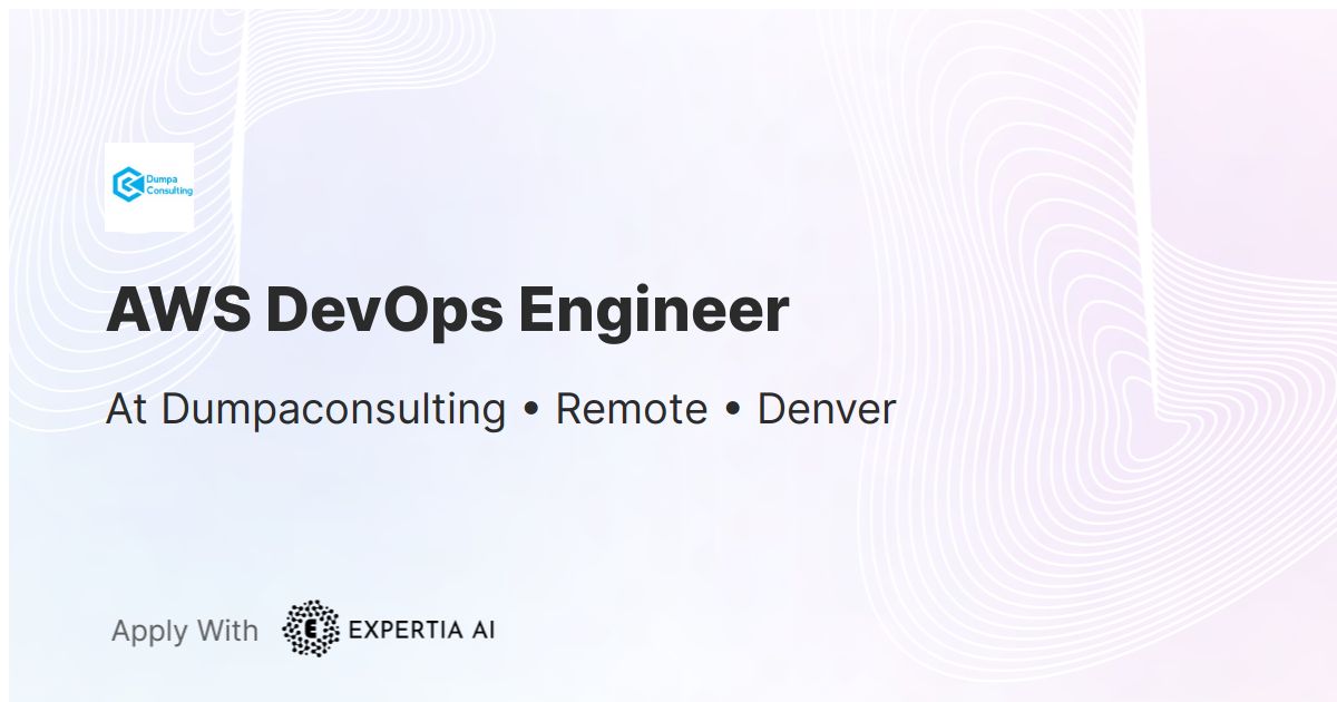 AWS DevOps Engineer Job | Denver | Senior AWS DevOps Engineer Job | Denver | Senior