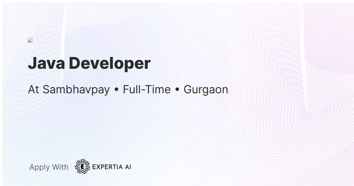 Java Developer Job | Gurgaon | Junior