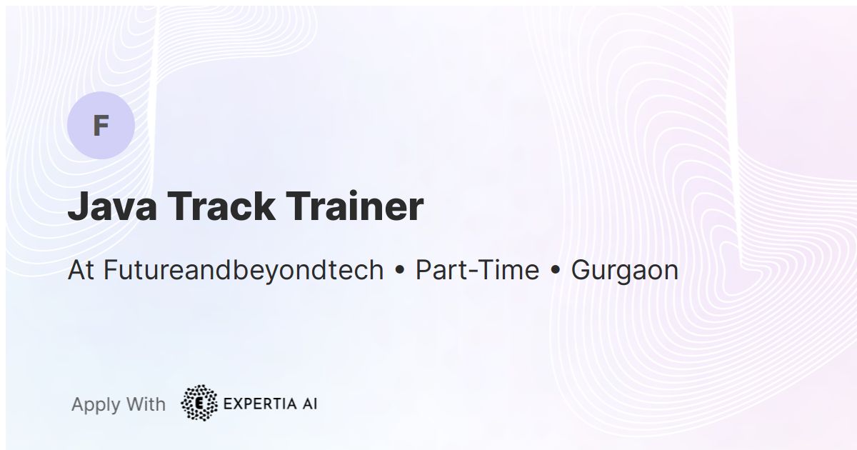 Java Track Trainer Job | Gurgaon | Junior