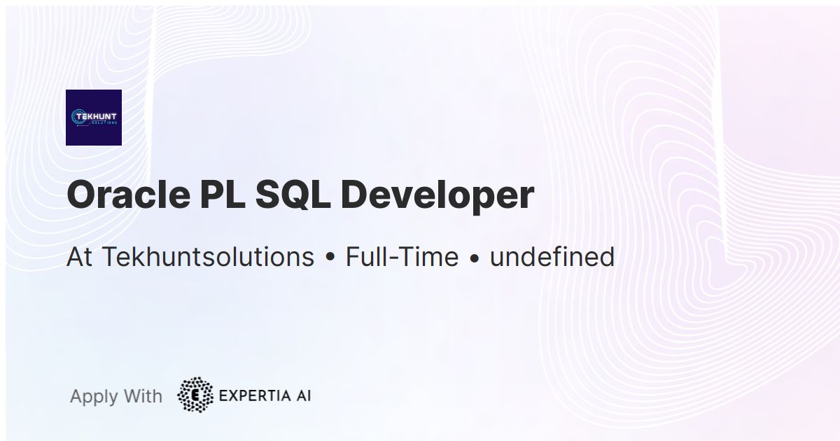 Oracle PL SQL Developer Job | Bengaluru | Senior