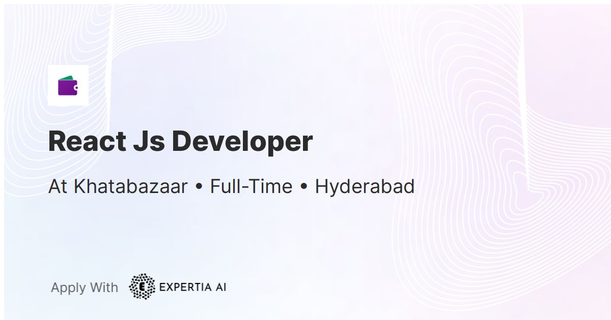 React Js Developer Job | Hyderabad | Junior