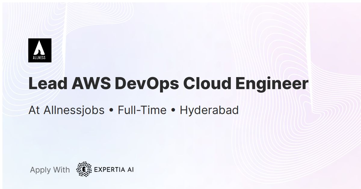 Lead AWS DevOps Cloud Engineer Job | Hyderabad | Executive