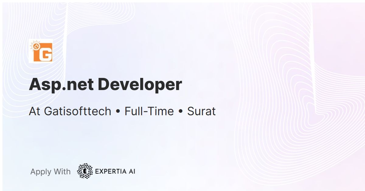 Asp.net Developer Job | Surat | Junior