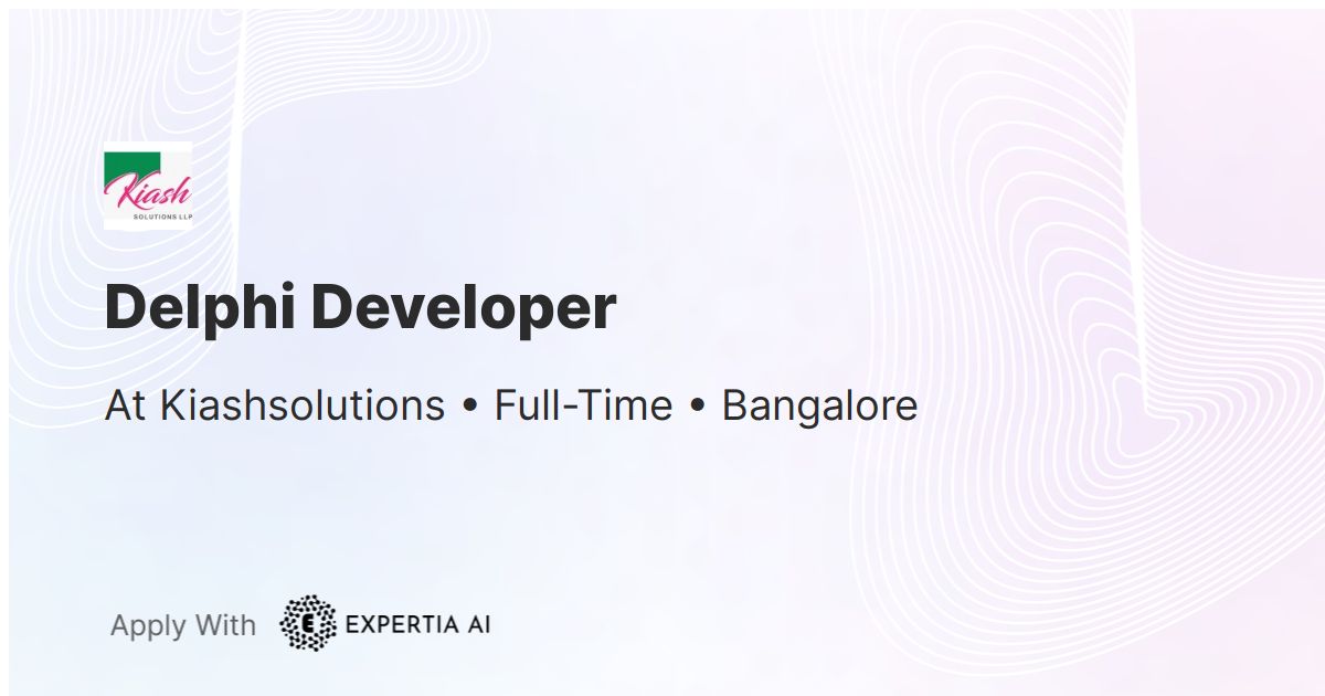 Delphi Developer Job | Bangalore | Senior