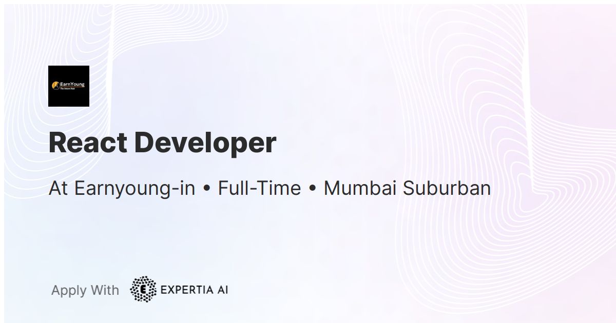 React Developer Job | Mumbai Suburban | Junior