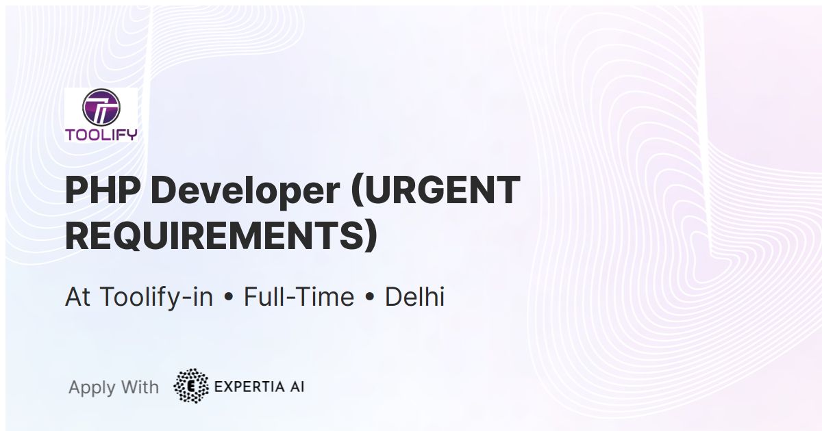 PHP Developer (URGENT REQUIREMENTS) Job | Delhi | Mid-Level