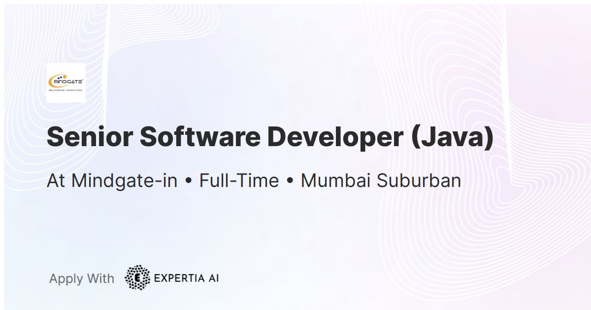 Senior Software Developer (Java) Job | Mumbai Suburban | Mid-Level
