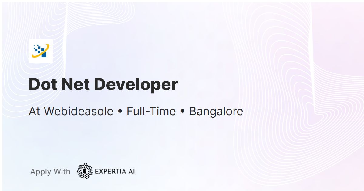 Dot Net Developer Job | Bangalore | Mid-Level