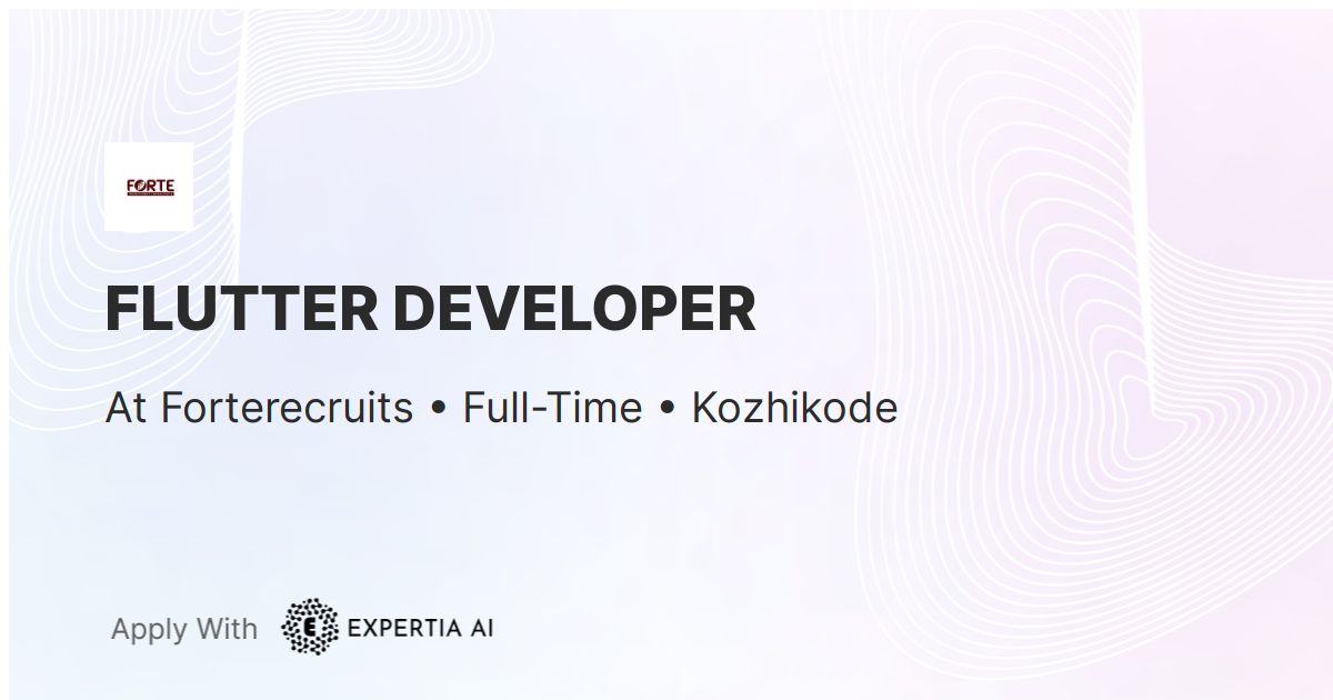 FLUTTER DEVELOPER Job | Kozhikode | Mid-Level