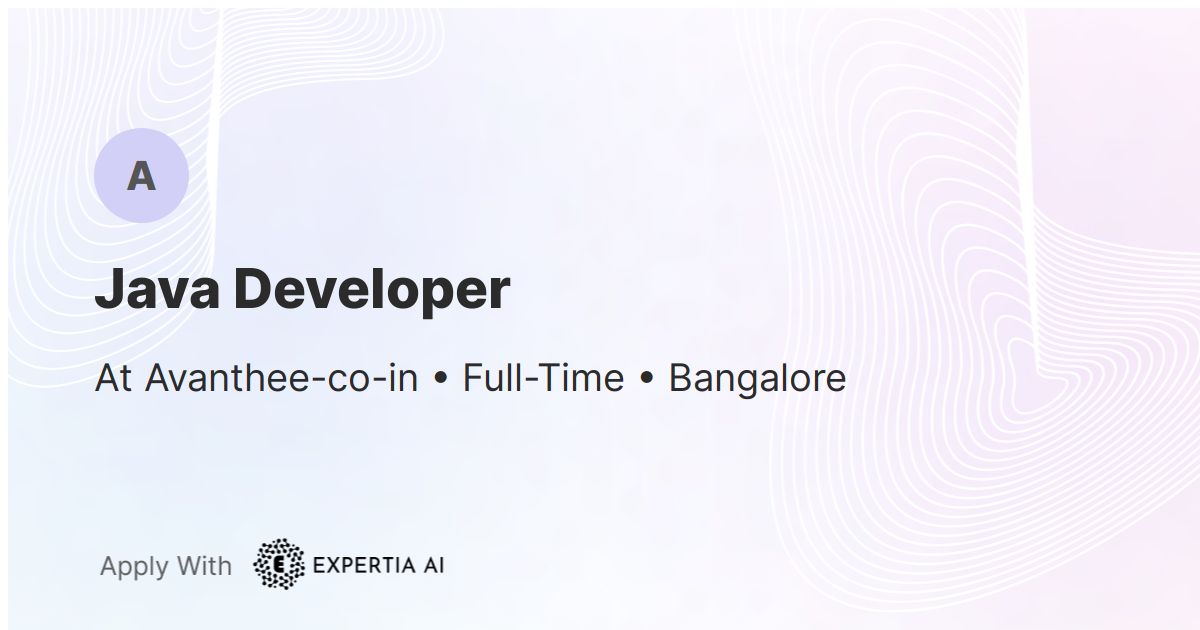 Java Developer Job | Bangalore | Mid-Level