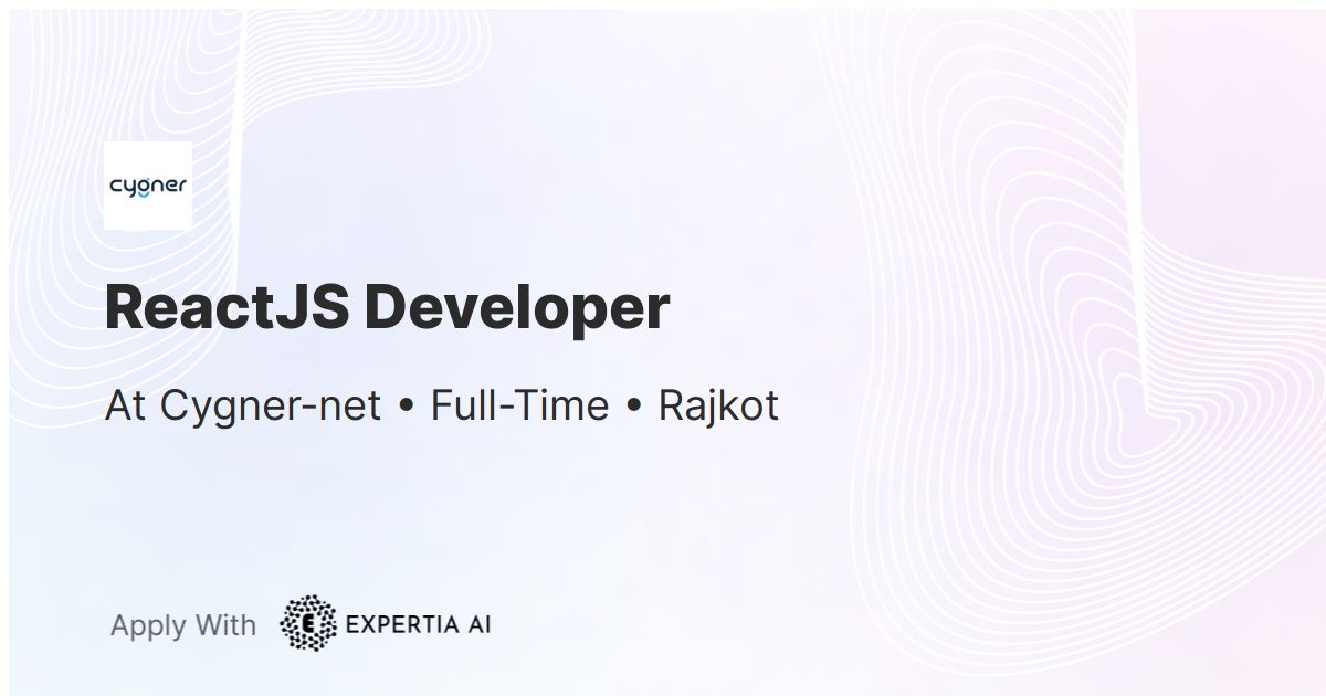 ReactJS Developer Job | Rajkot | Fresher