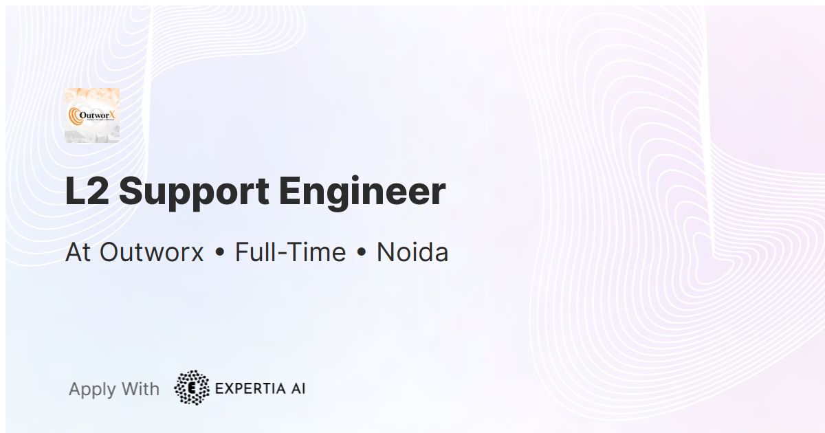 L2 Support Engineer Job | Noida | Junior
