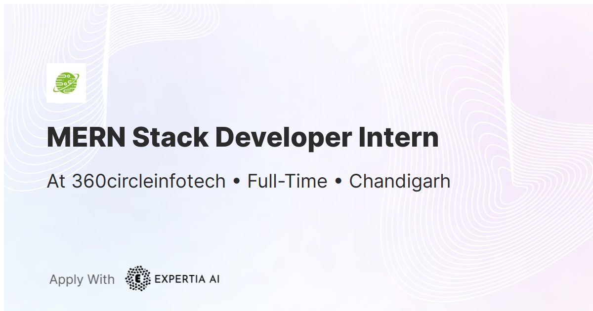 MERN Stack Developer Intern Job | Chandigarh | Fresher