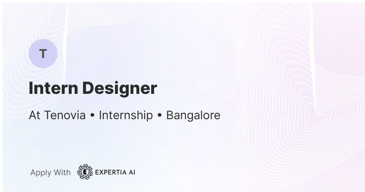 Intern Designer Job | Bangalore | Fresher