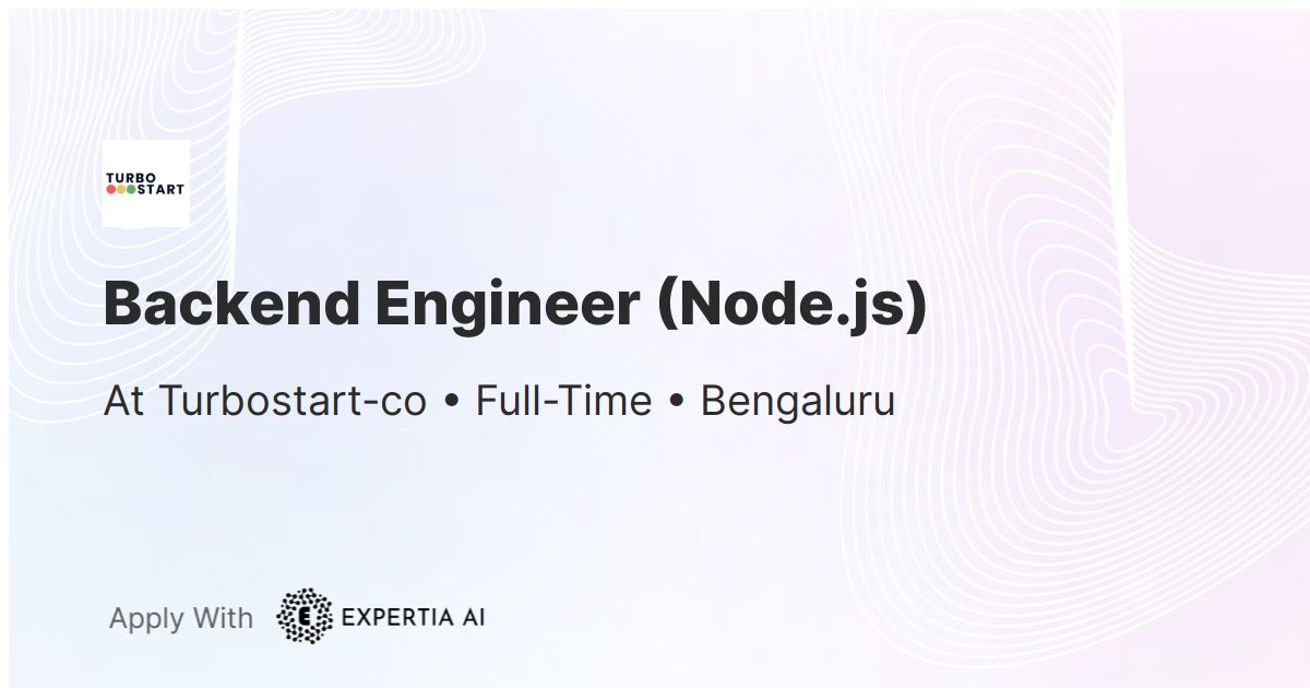 Backend Engineer (Node.js) Job | Bengaluru | Mid-Level