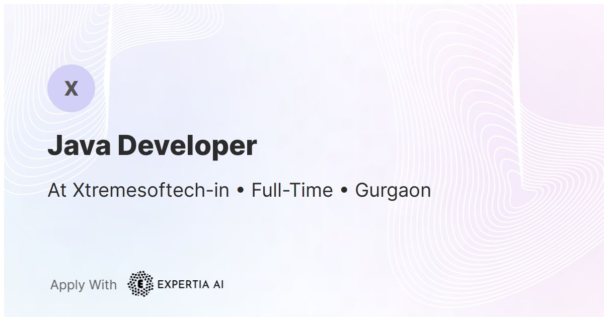 Java Developer Job | Gurgaon | Fresher