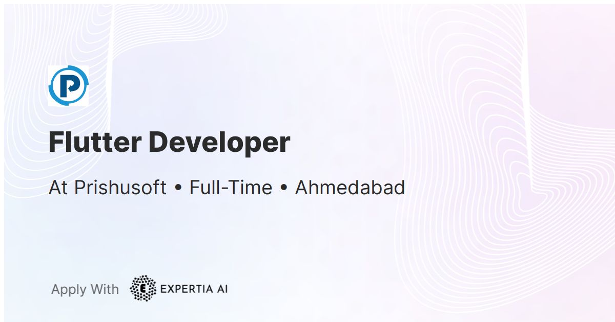 Flutter Developer Job | Ahmedabad | Junior