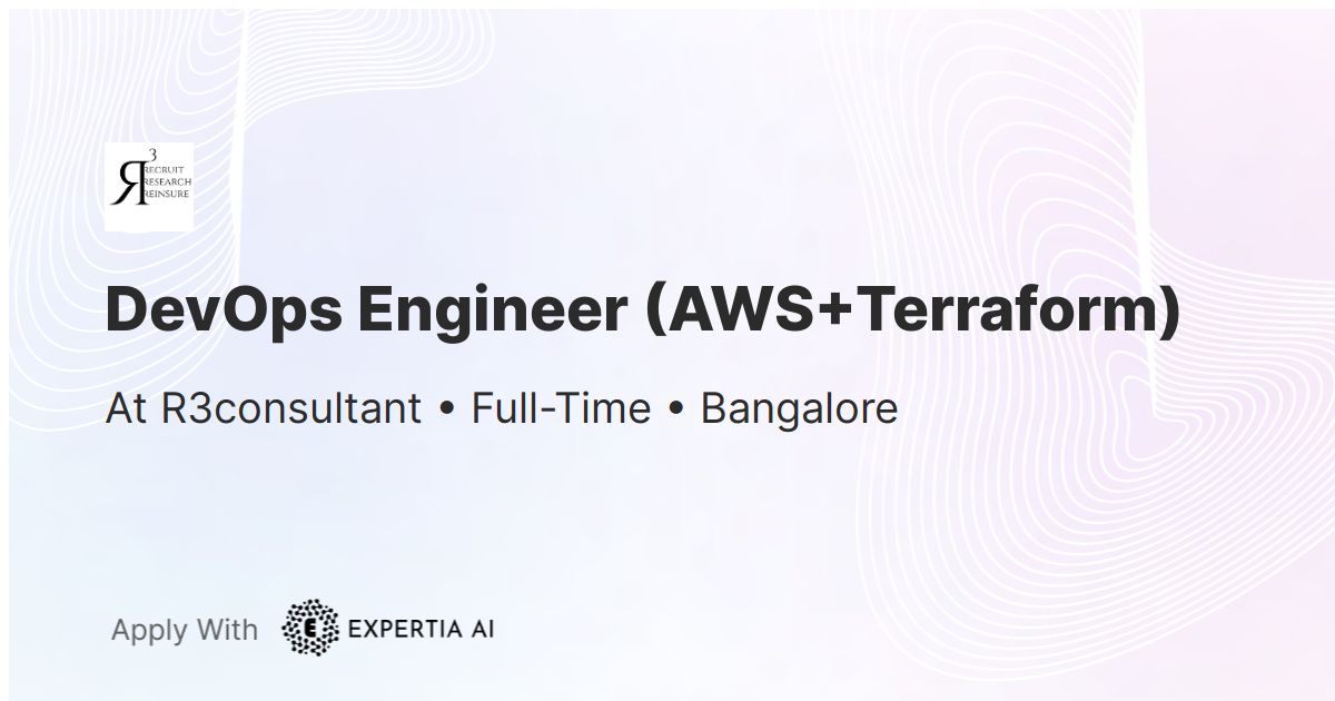 DevOps Engineer (AWS+Terraform) Job | Bangalore | Mid-Level