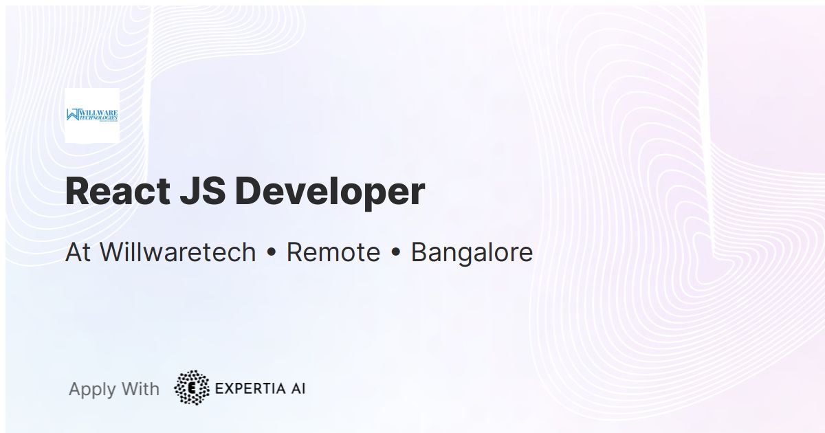 React JS Developer Job | Bangalore | Mid-Level