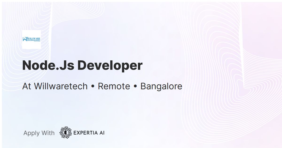 Node.Js Developer Job | Bangalore | Mid-Level